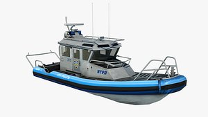 3d model of patrol department boat new york