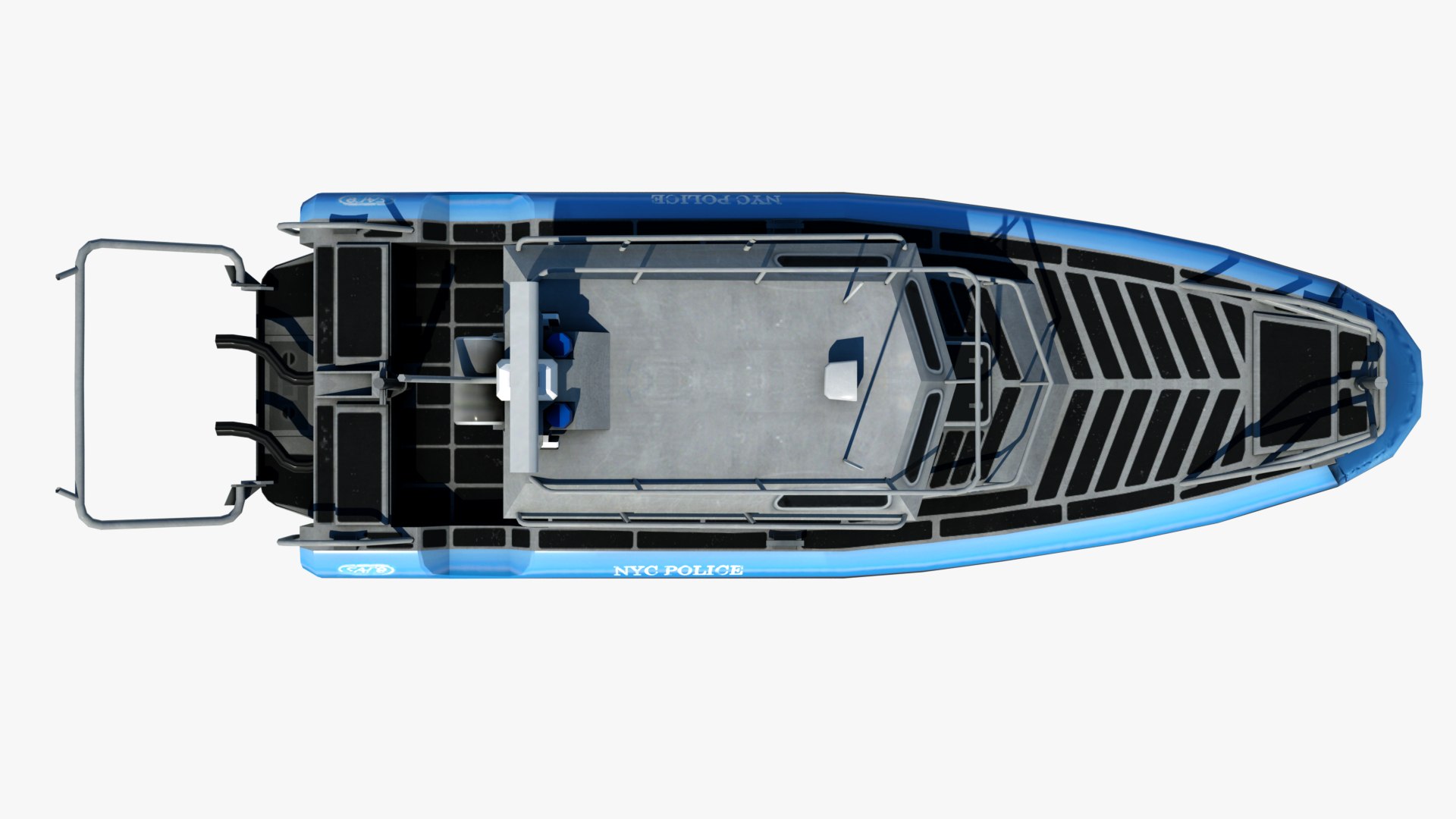 3d Patrol Police Boat New York Model