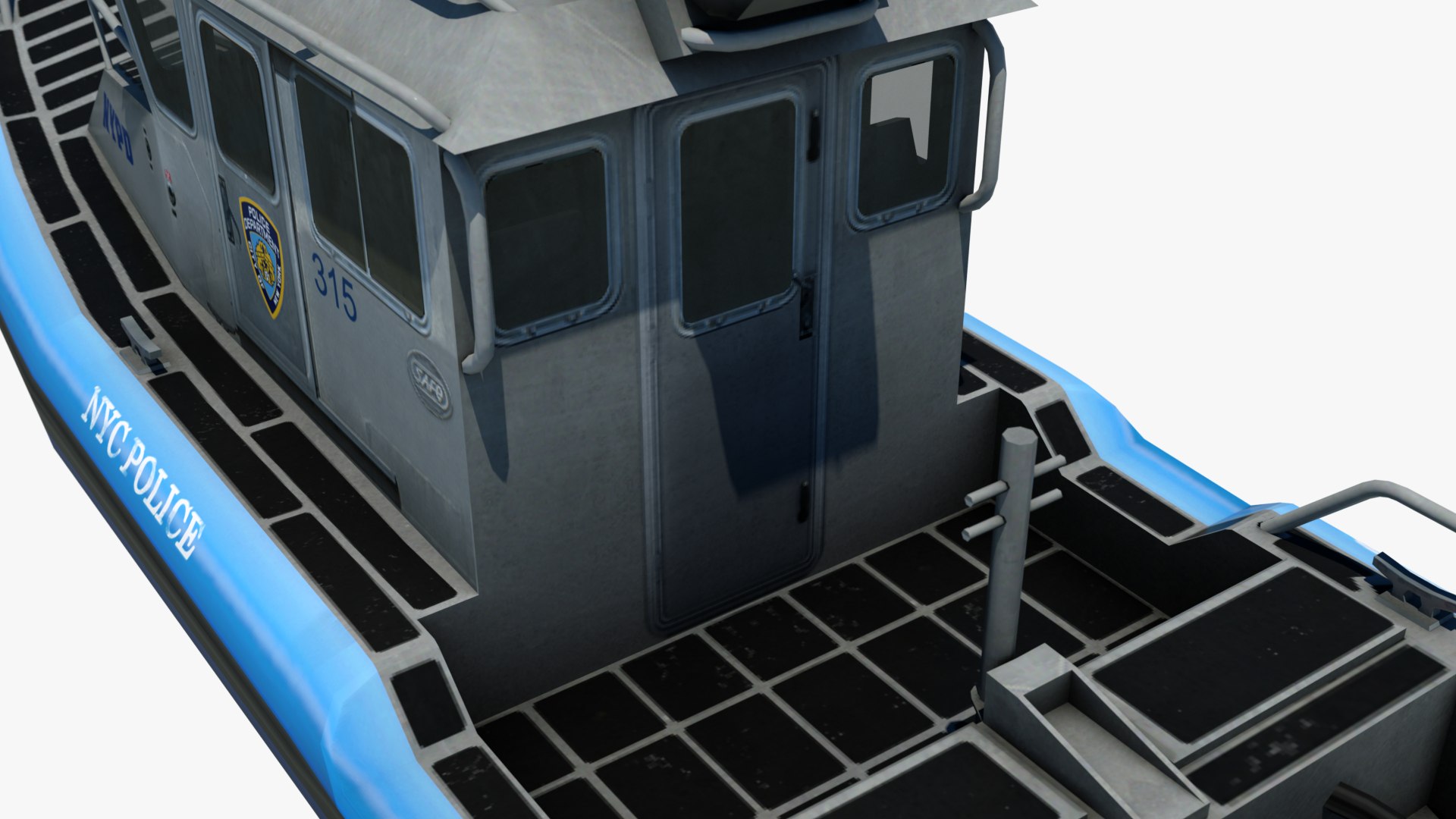 3d Patrol Police Boat New York Model