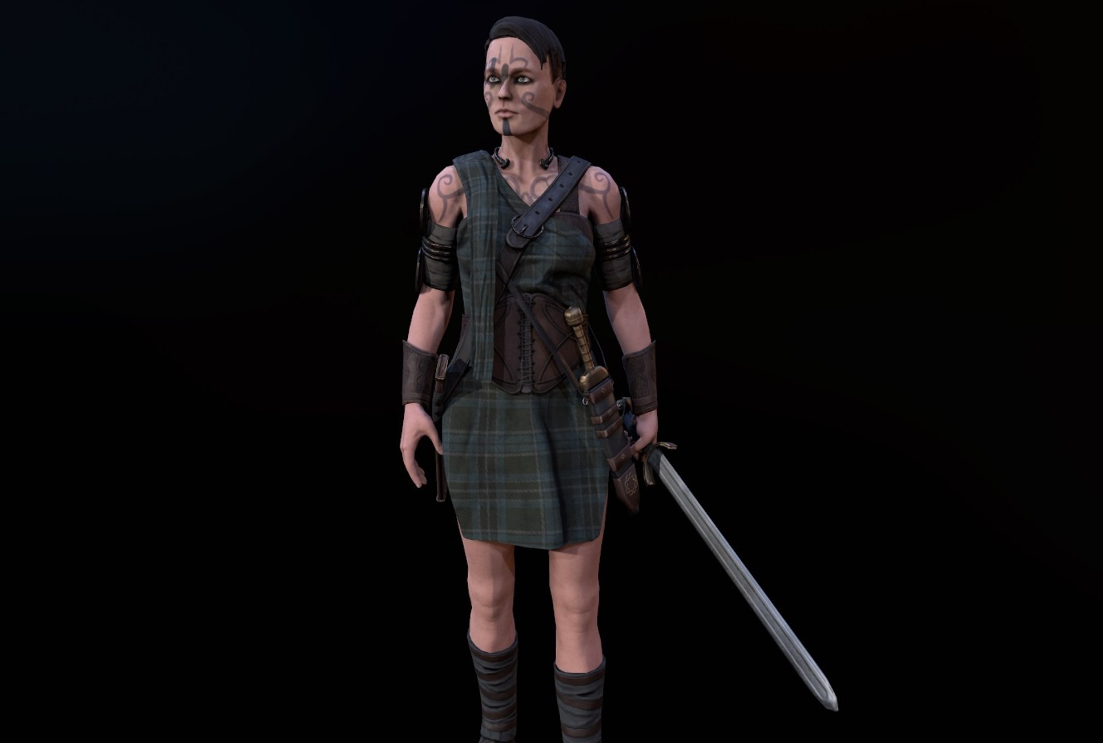 Celtic Warrior 3D Model - TurboSquid 1236191