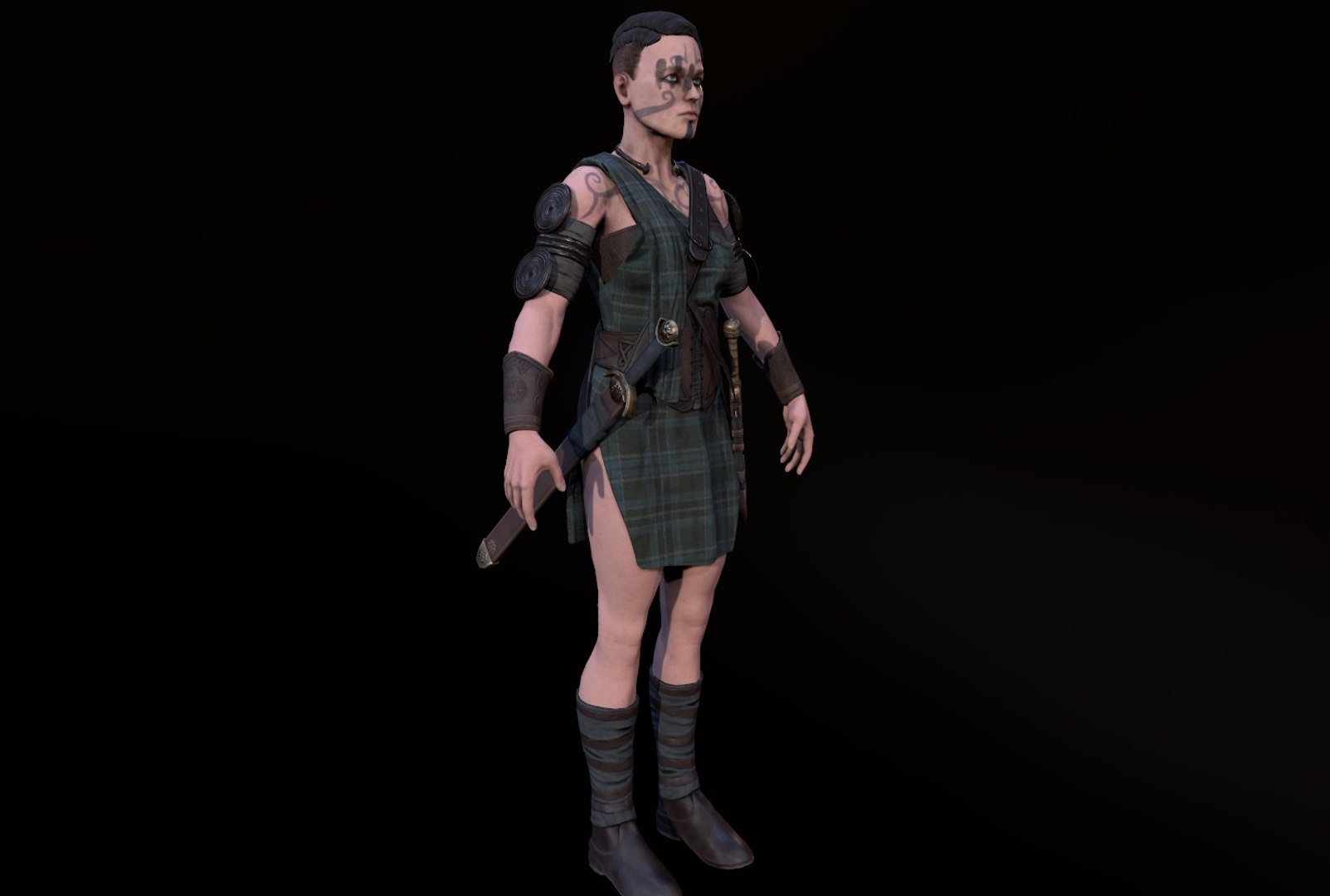 Celtic Warrior 3D Model - TurboSquid 1236191