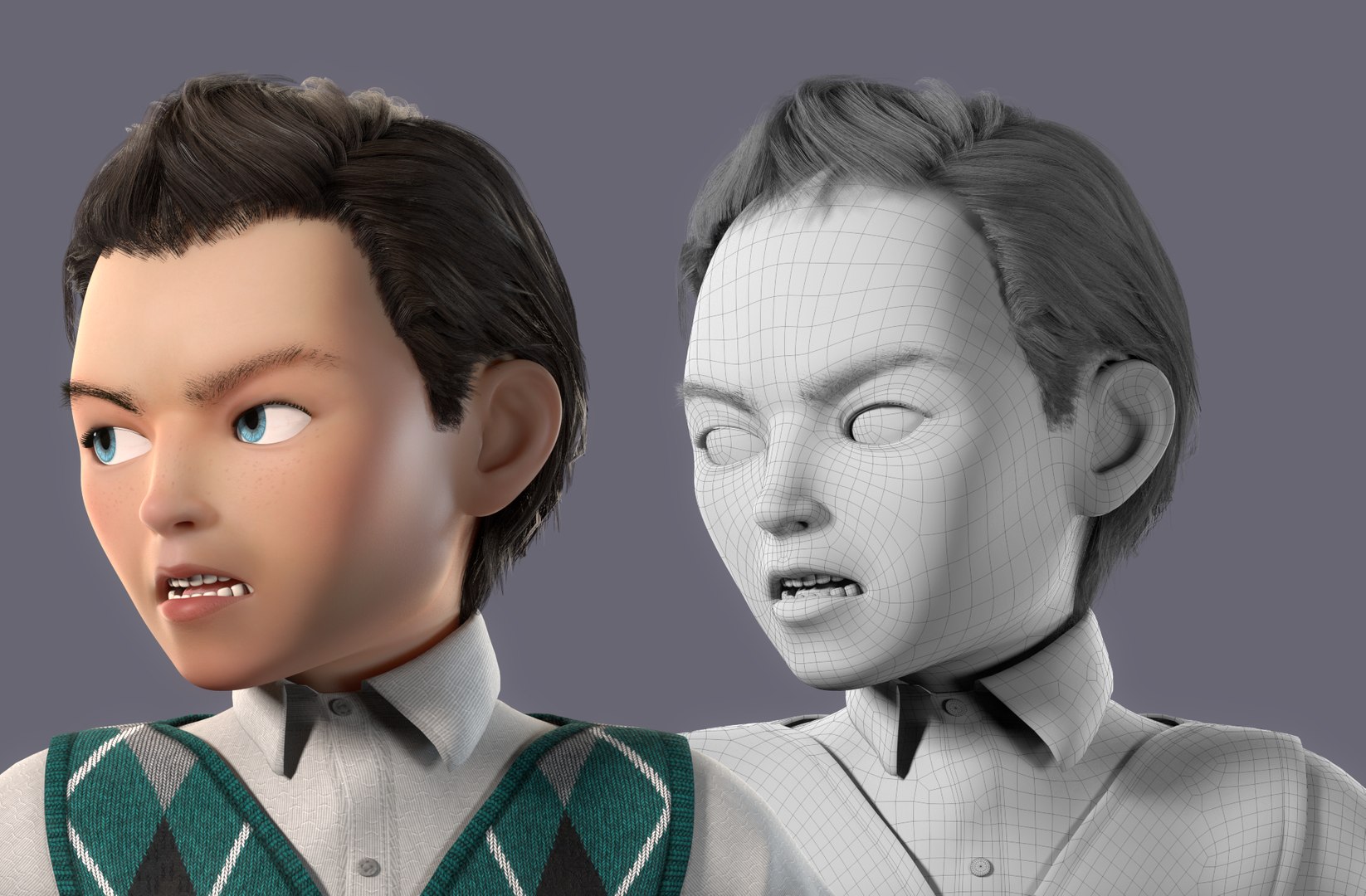 Cartoon Men With Binding 3D Model - TurboSquid 1833692