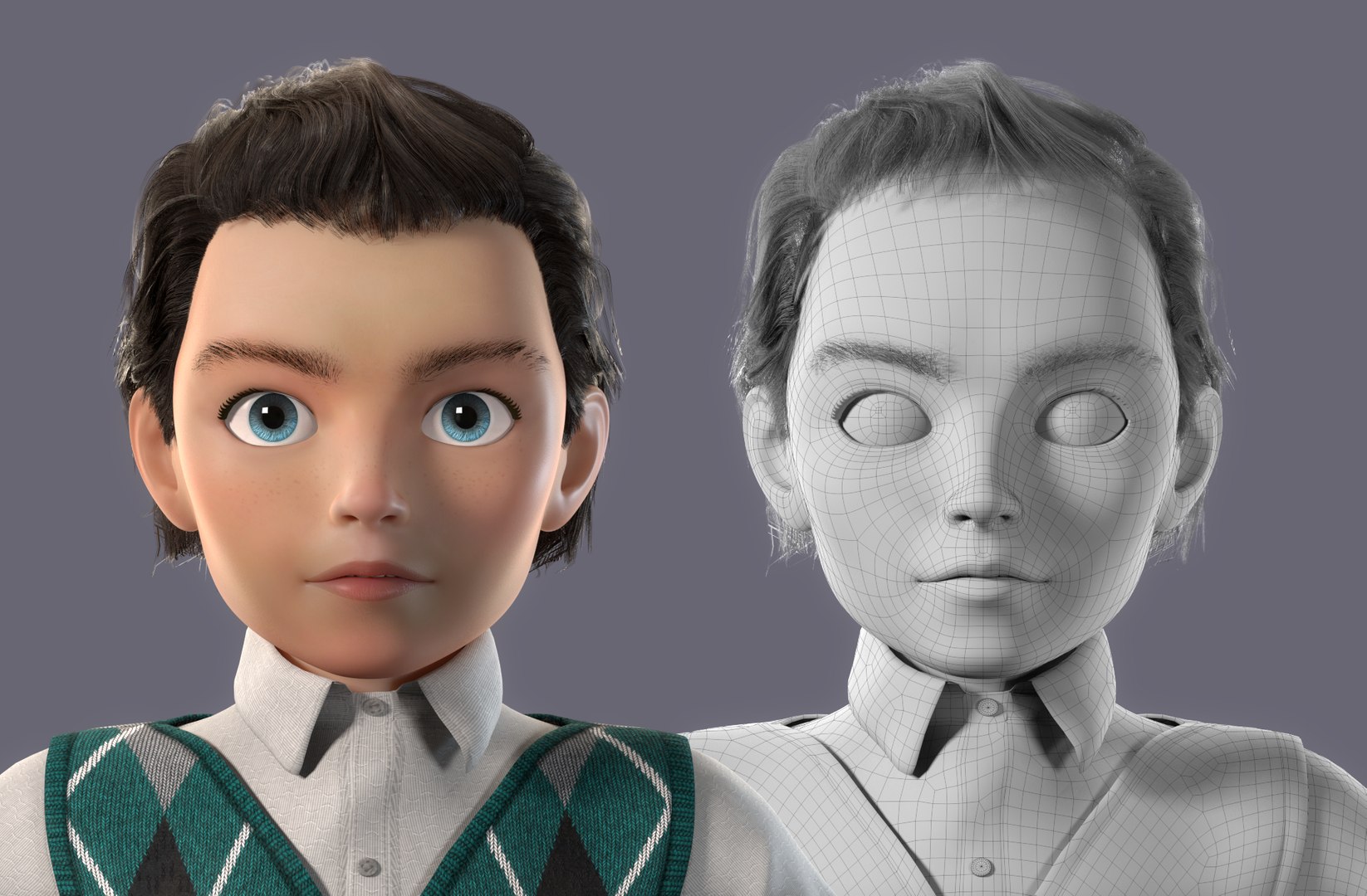 Cartoon Men With Binding 3D Model - TurboSquid 1833692
