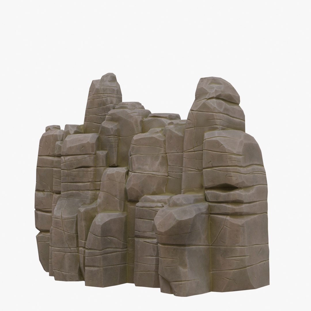 Cartoon Stone Model - TurboSquid 1385059