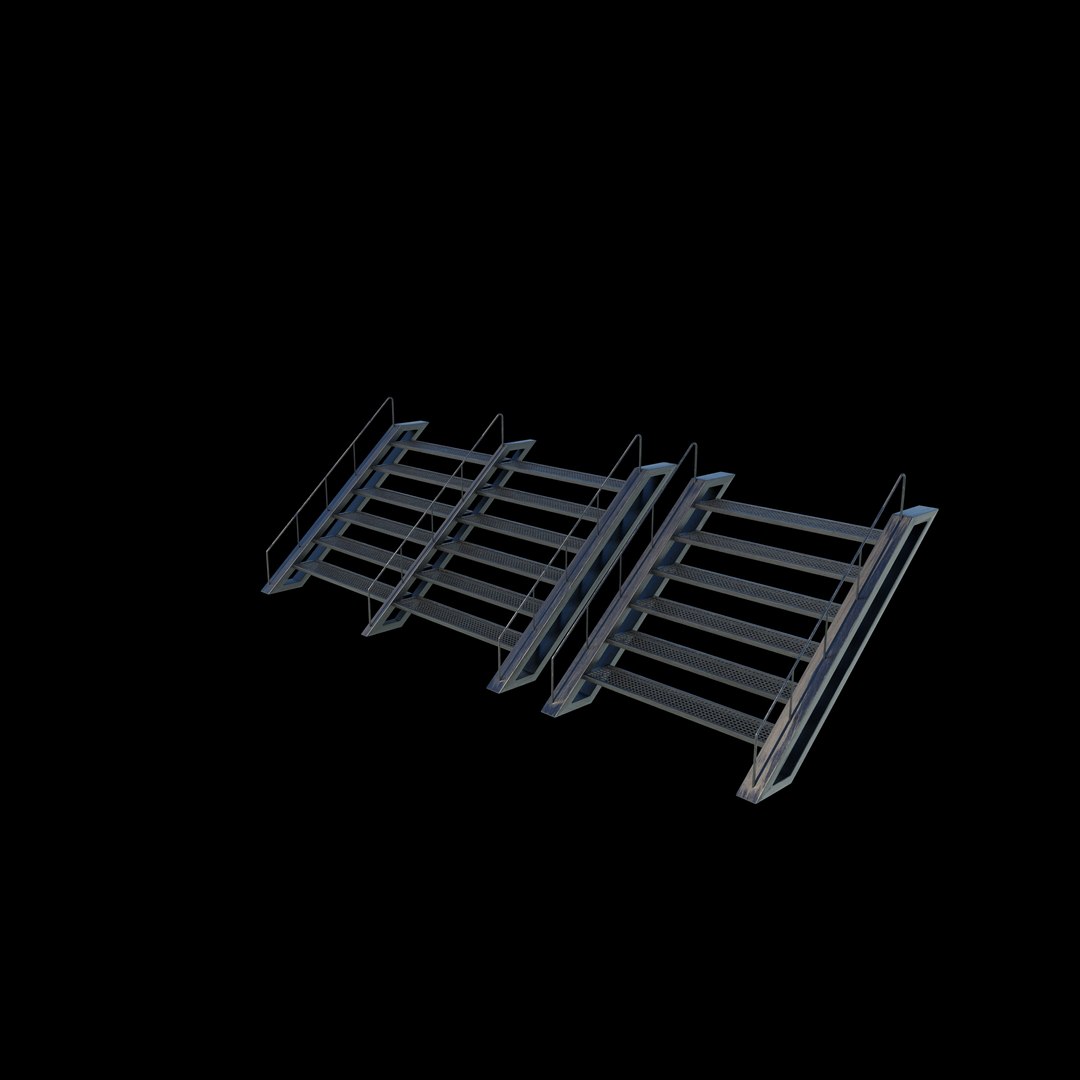 Steel Staircase 3D Model 3D Model - TurboSquid 2340712