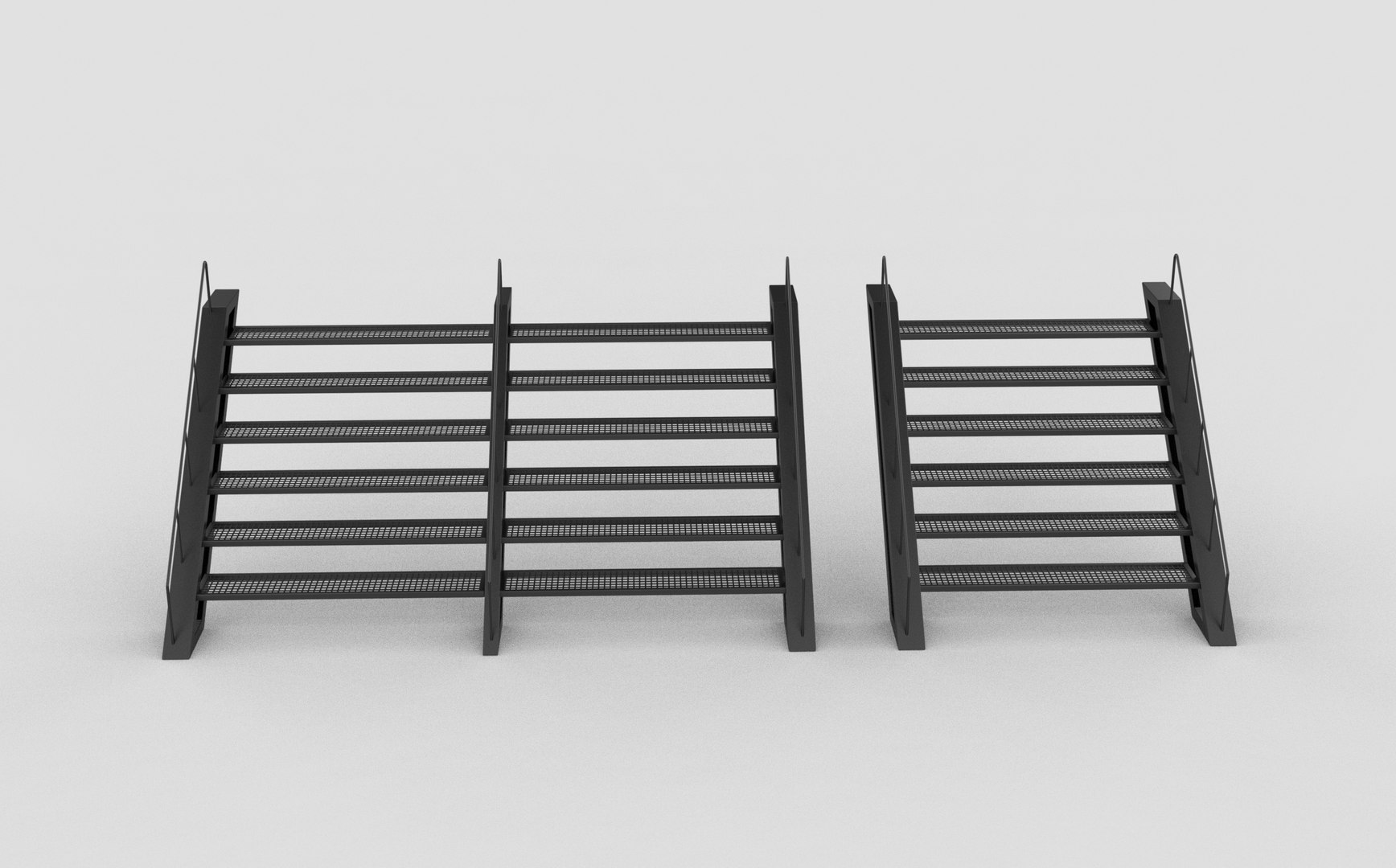 Steel Staircase 3D Model 3D Model - TurboSquid 2340712