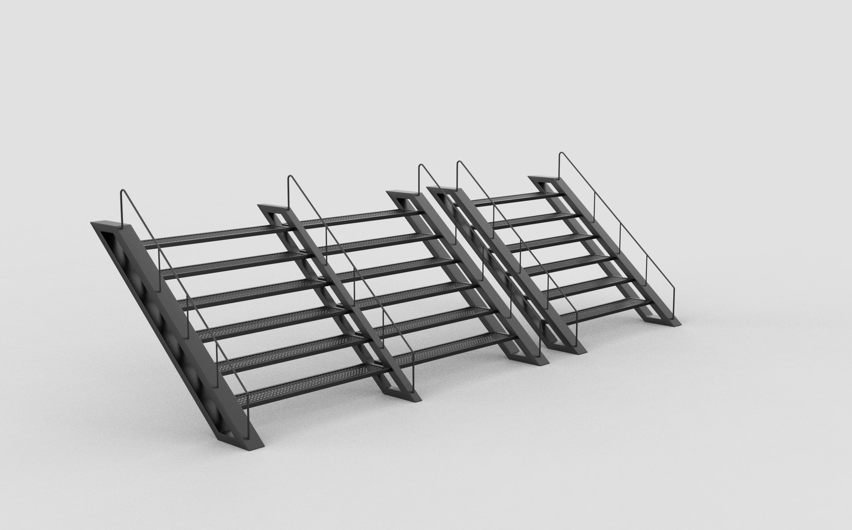 Steel Staircase 3D Model 3D Model - TurboSquid 2340712