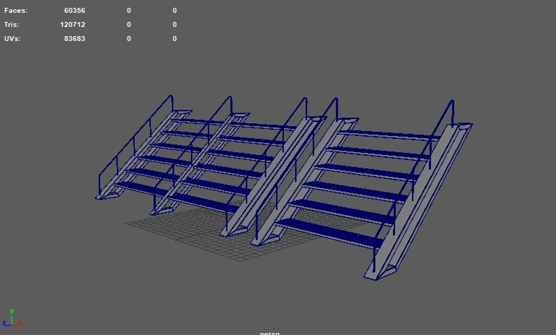 Steel Staircase 3D Model 3D Model - TurboSquid 2340712