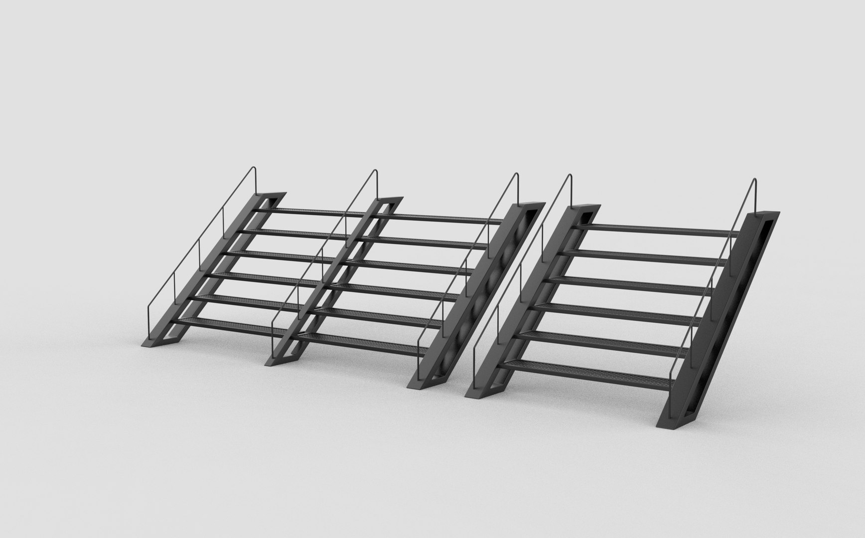 Steel Staircase 3D Model 3D Model - TurboSquid 2340712