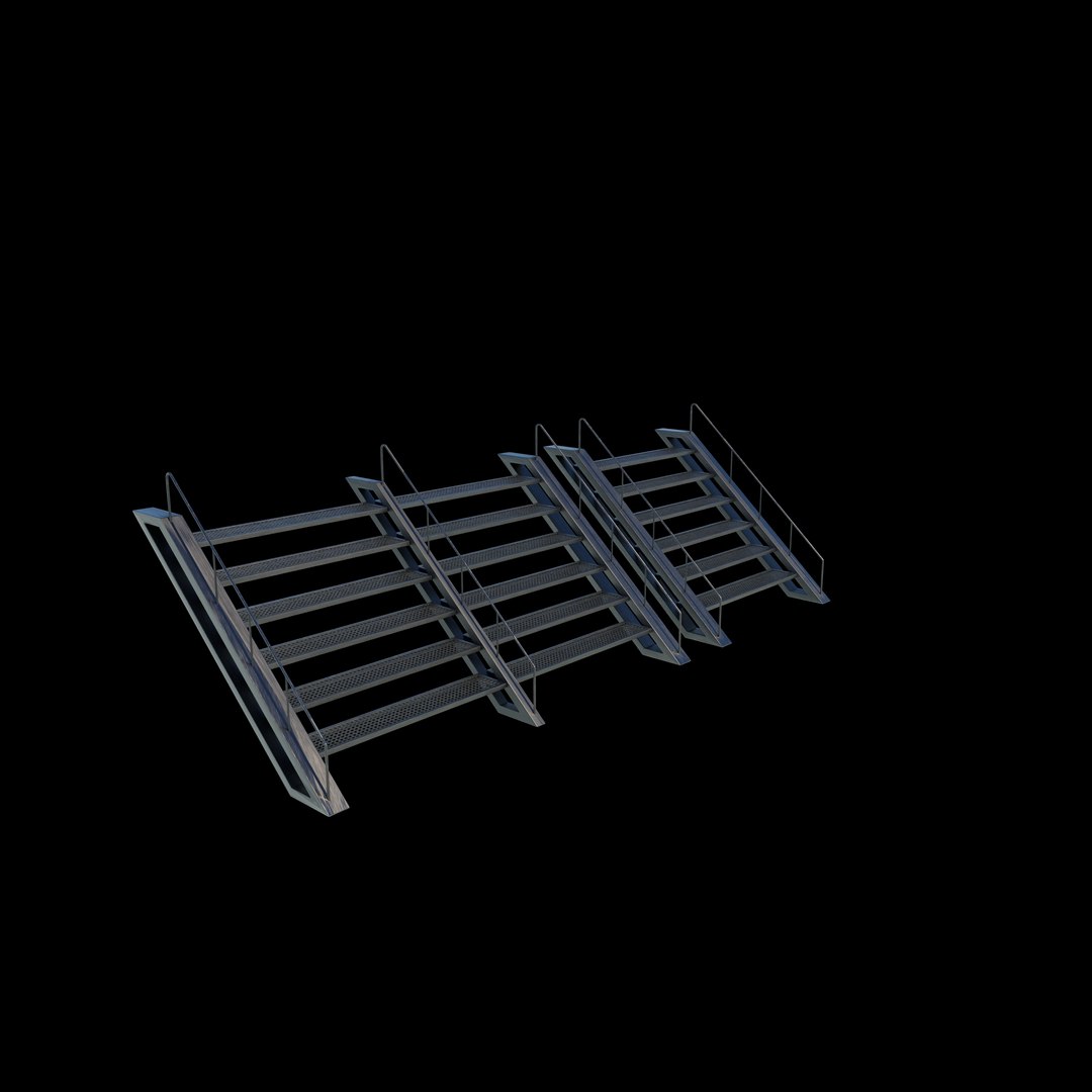 Steel Staircase 3D Model 3D Model - TurboSquid 2340712
