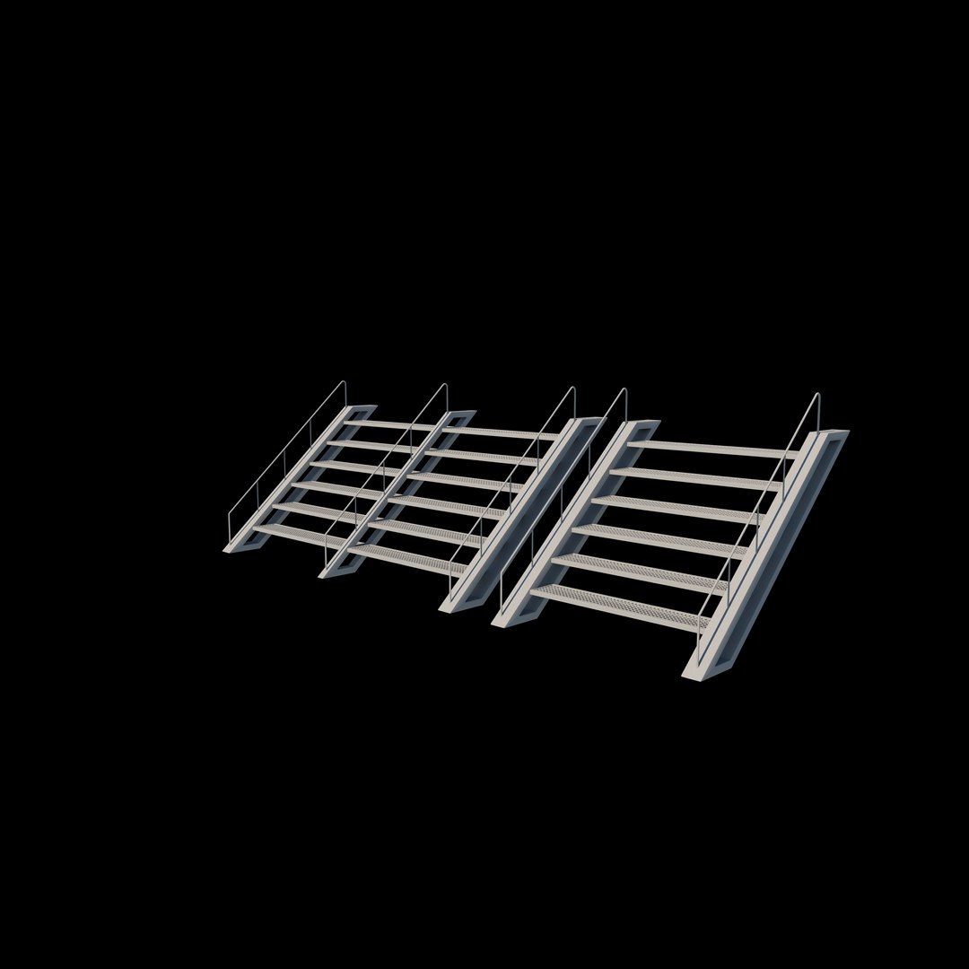Steel Staircase 3D Model 3D Model - TurboSquid 2340712