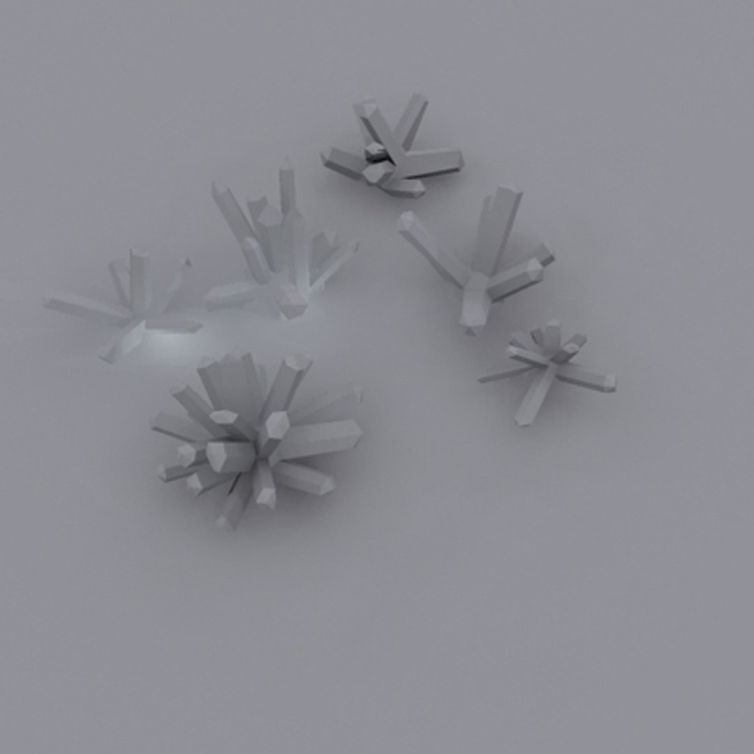 3d Crystal Terrain Model