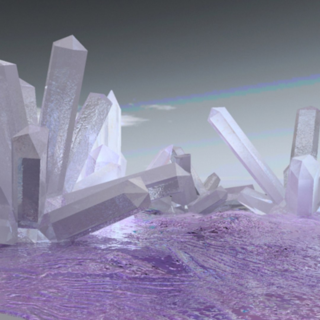 3d Crystal Terrain Model