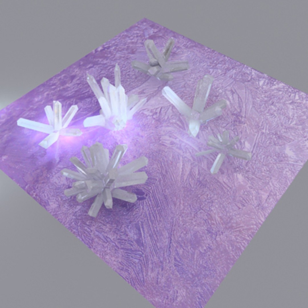 3d Crystal Terrain Model