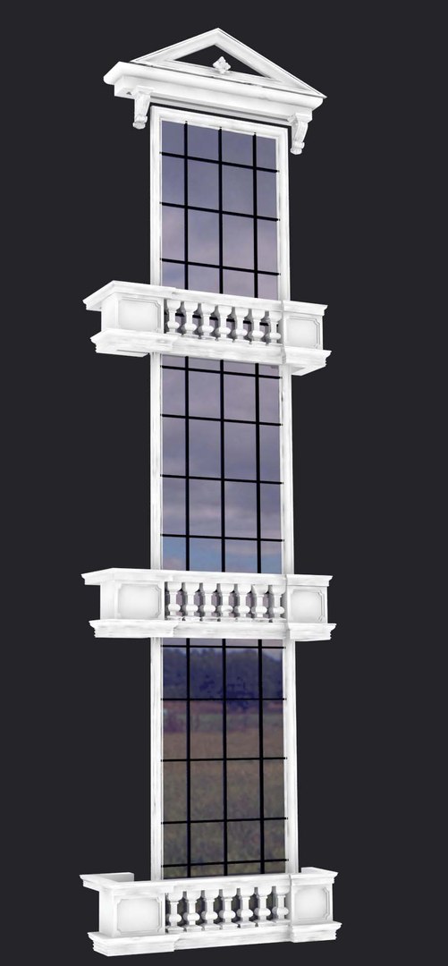3d Model Window Modeled Classic