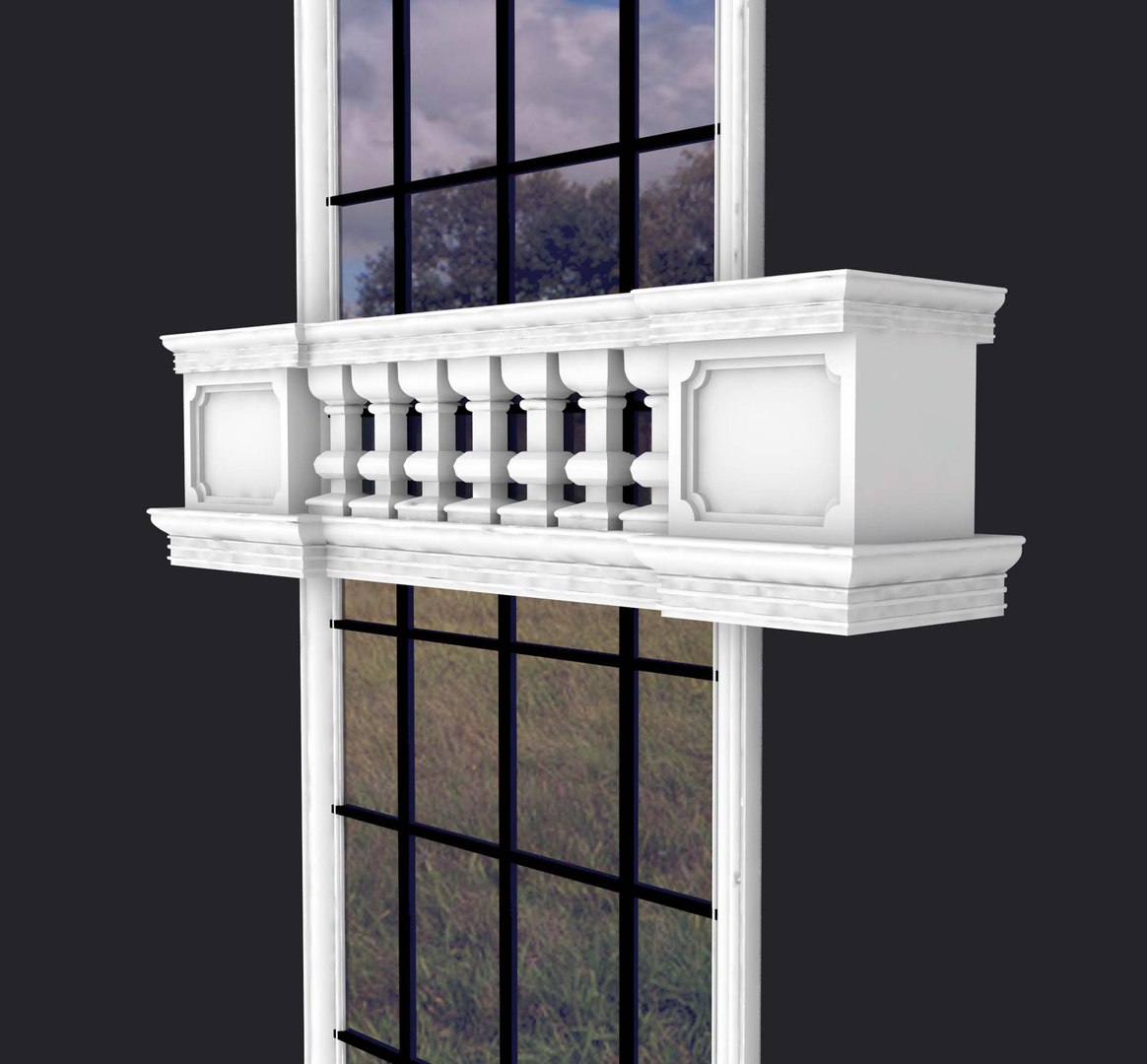 3d Model Window Modeled Classic