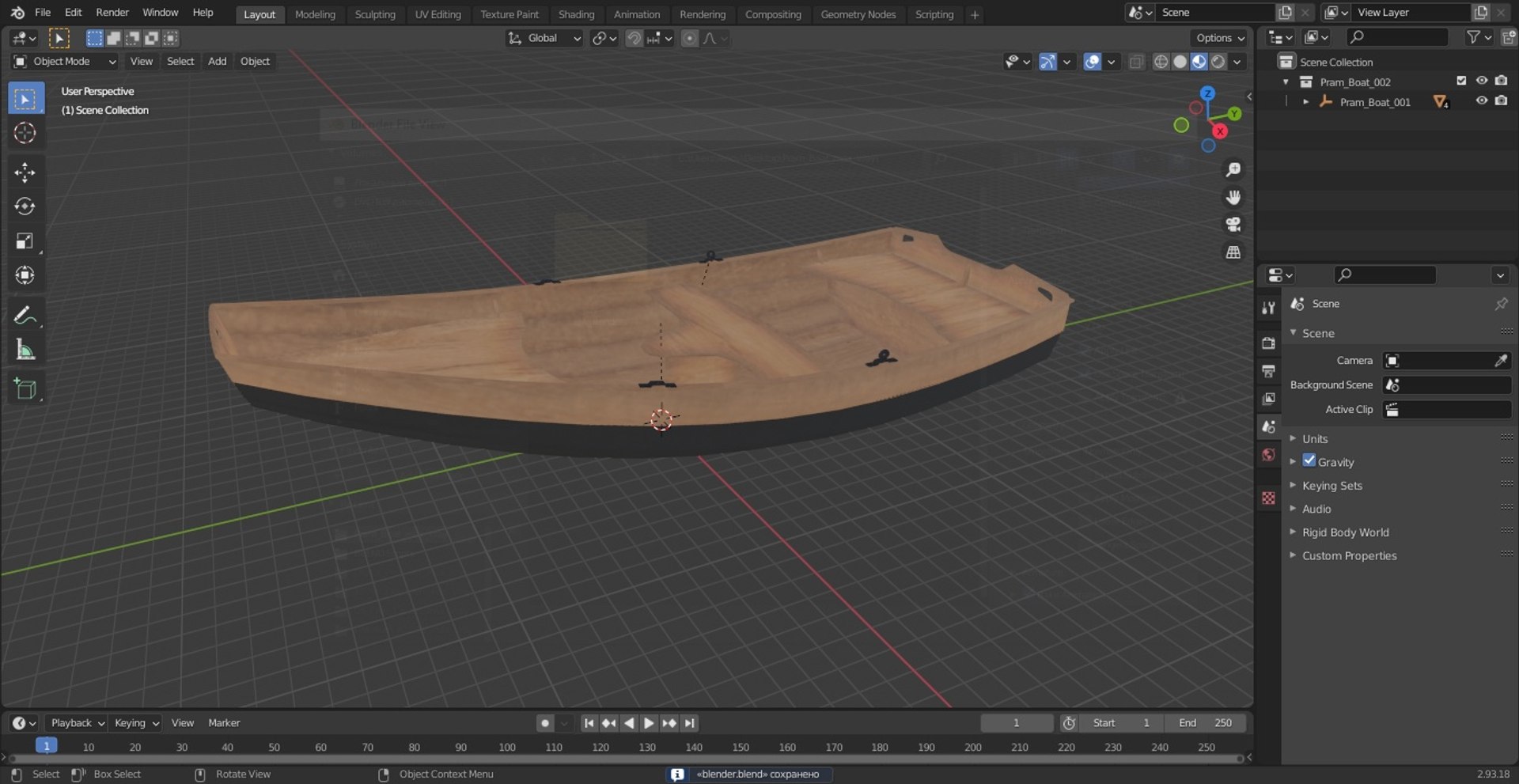 3D Pram Boat - TurboSquid 2170456