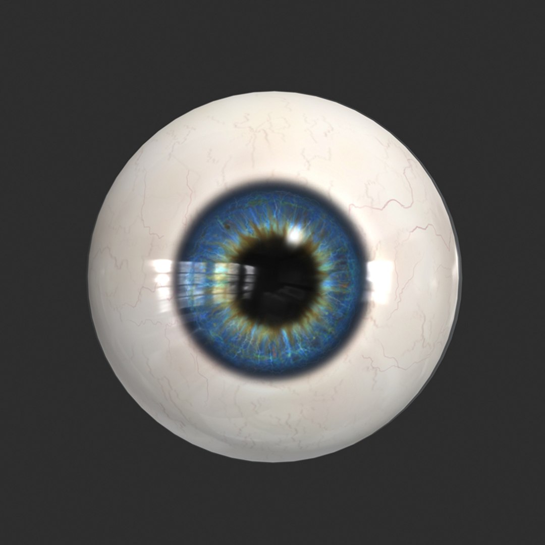 Female Polygonal Eyes 3d Model