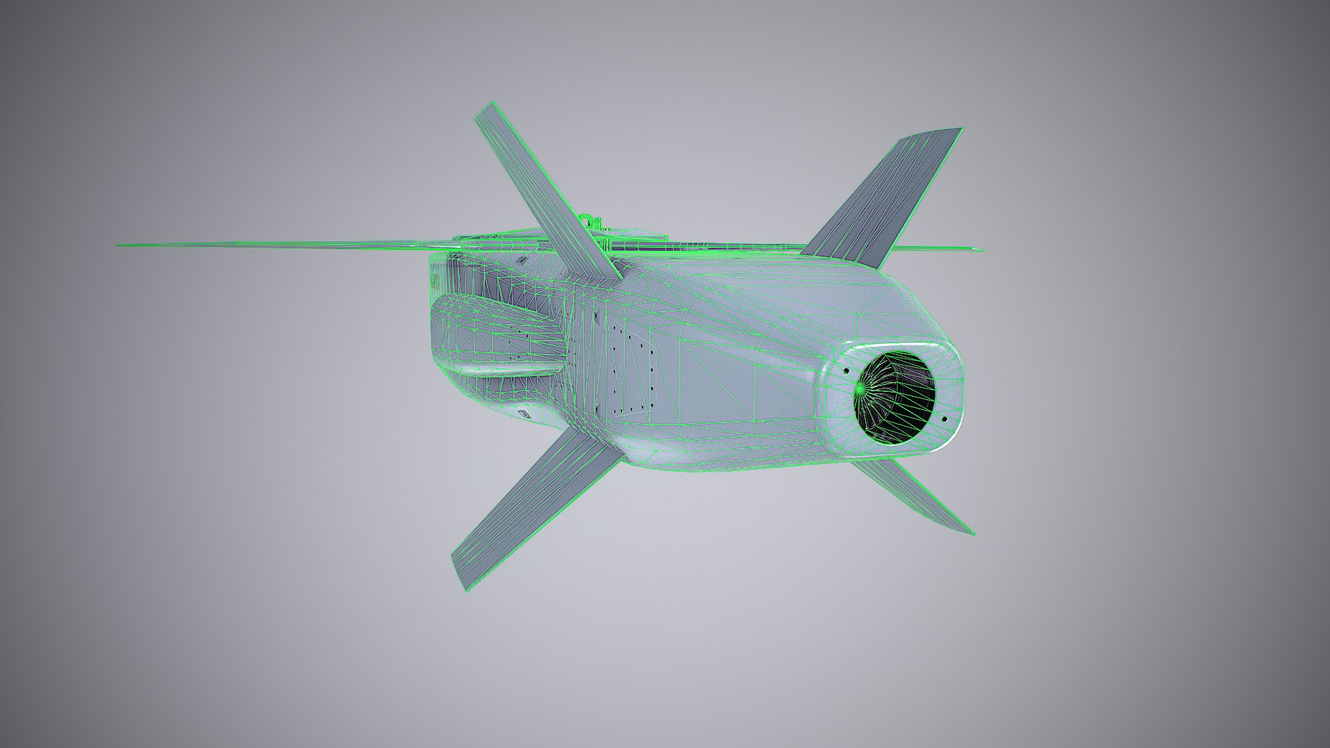 Taurus KEPD 350 Air-launched Cruise Missile Gray Color Low-poly Model ...