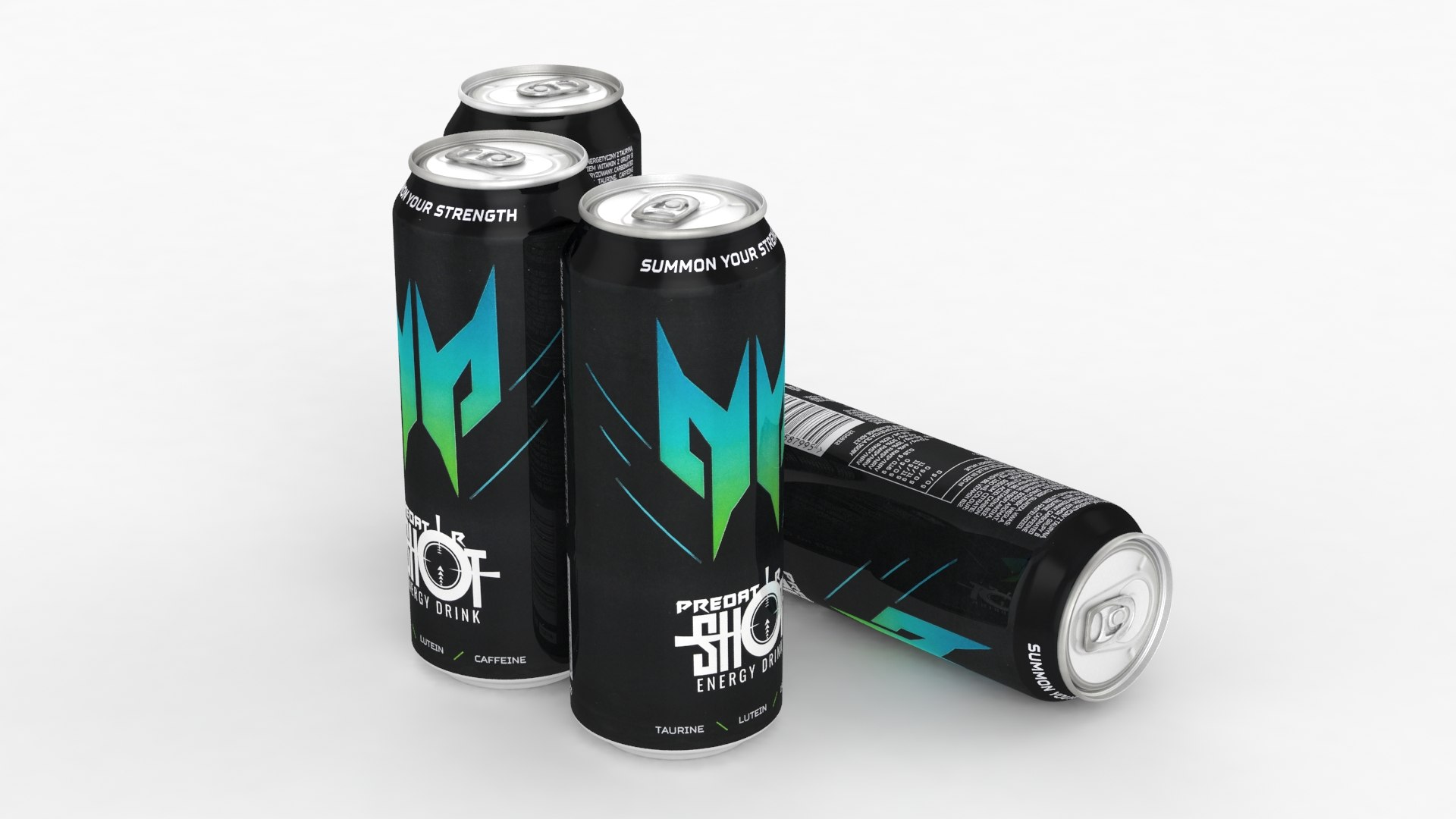 Beverage Can Predator Shot Energy Drink 500ml 2021 3D model ...