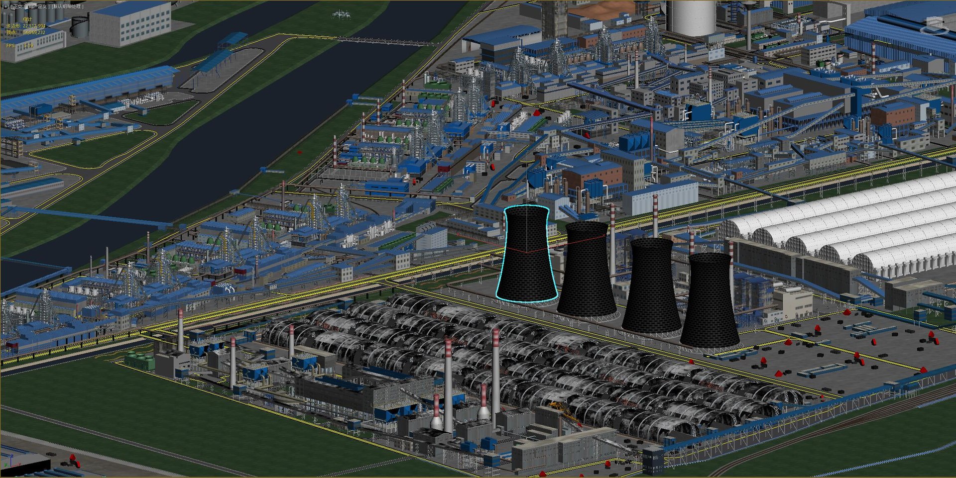 Industrial Factory Chemical Plant Model - TurboSquid 2005054