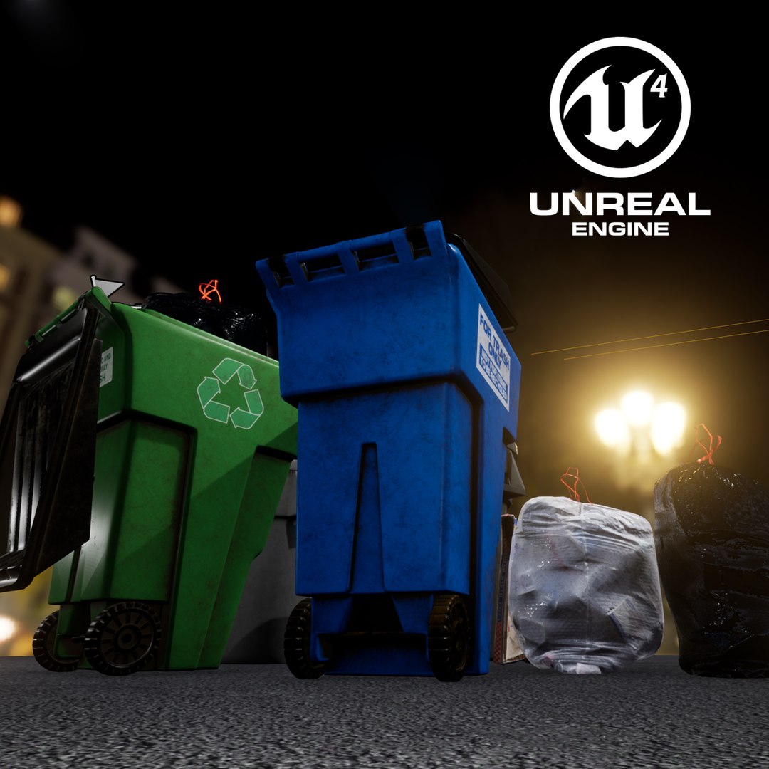 3D Model Unreal Trash Scene - TurboSquid 1297997