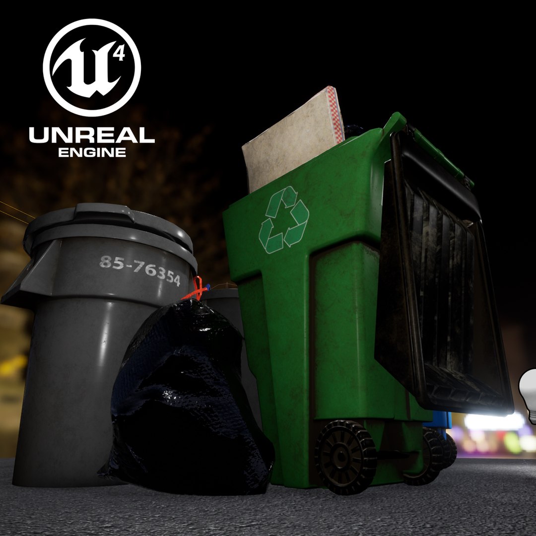3D Model Unreal Trash Scene - TurboSquid 1297997