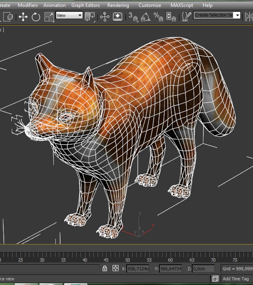 3d Model Plush Fox