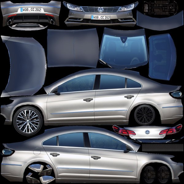 3d model 2013 volkswagen cc