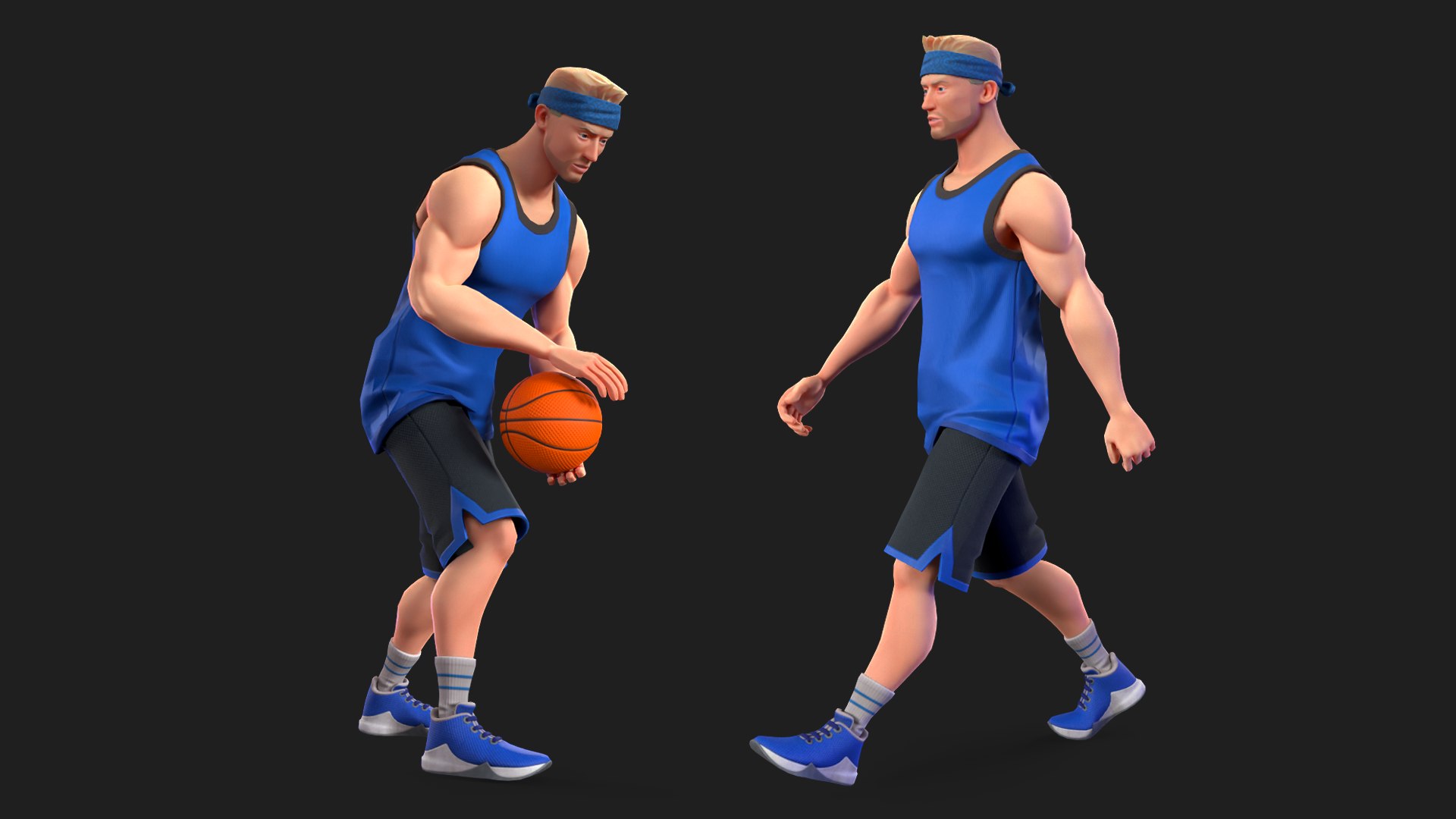 3D Basketball Stylized White Player Model - TurboSquid 1874182
