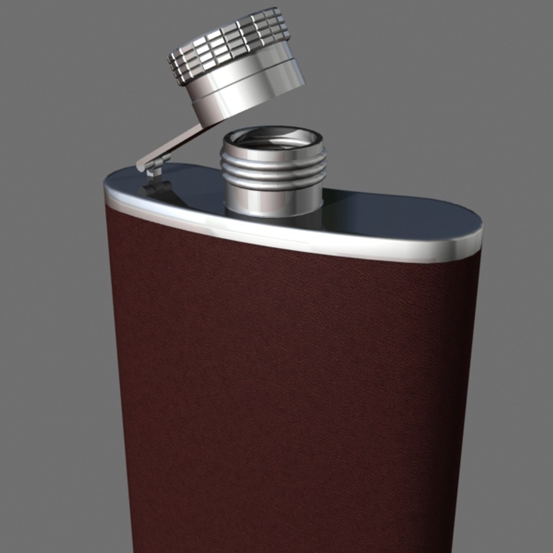 leather hip flask lwo
