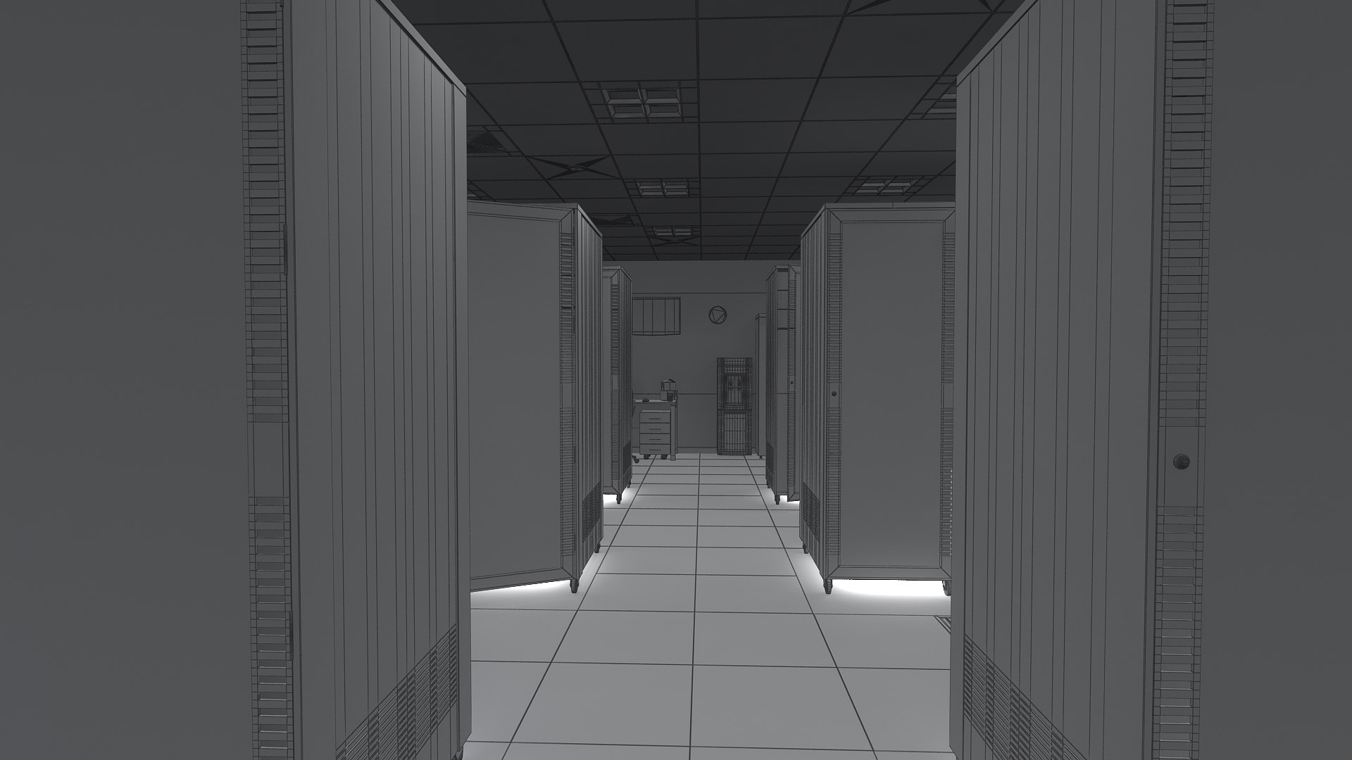 3D Server Room Model - TurboSquid 1343922