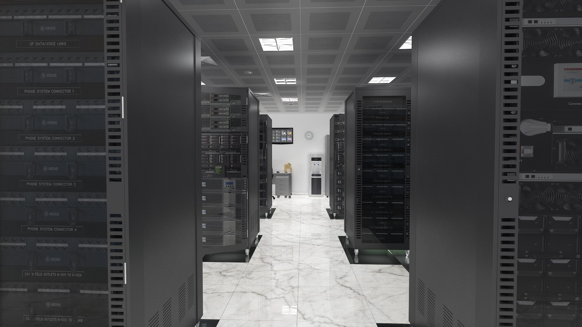 3D Server Room Model - TurboSquid 1343922