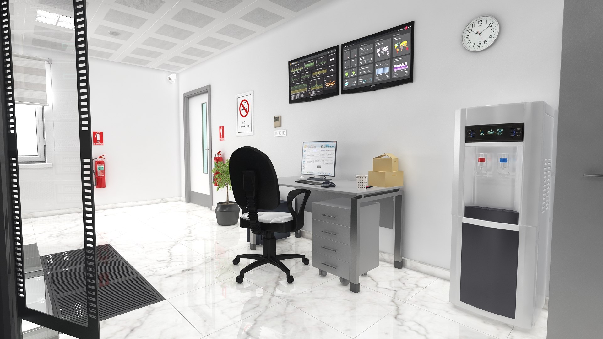 3D Server Room Model - TurboSquid 1343922