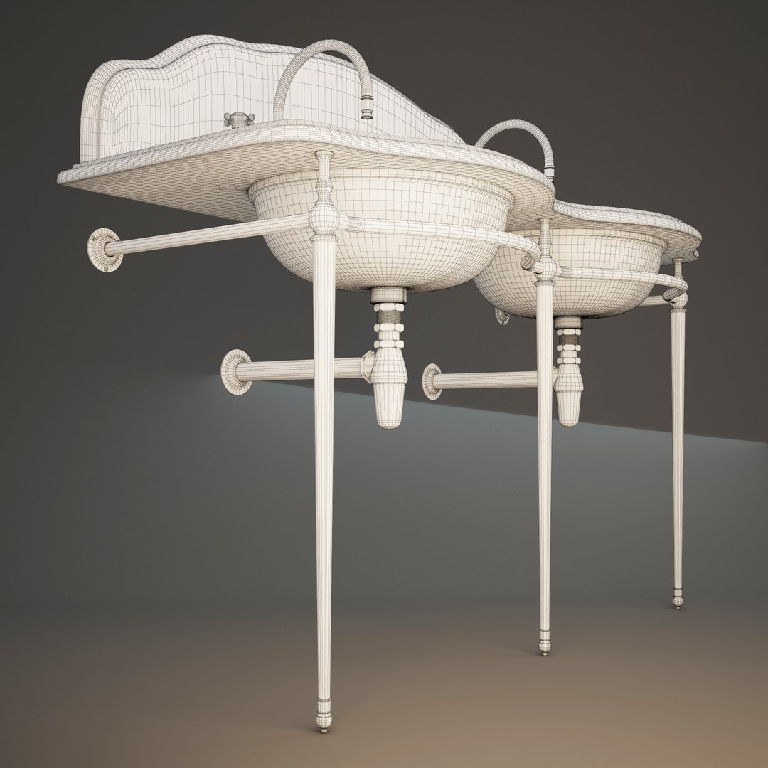 3ds Max Catchpole Rye Double Washstand