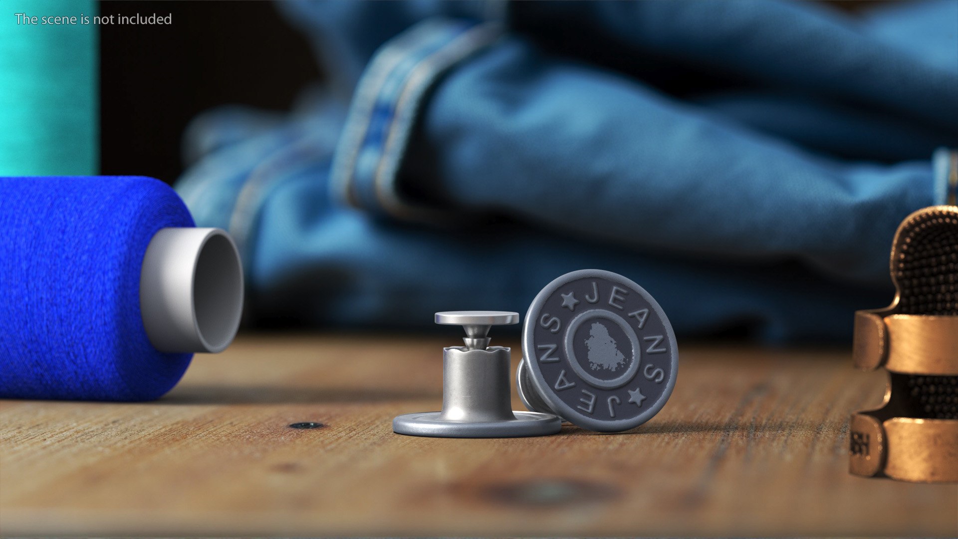 Dark Gray Jeans Rivet 3D Model - TurboSquid 2389890