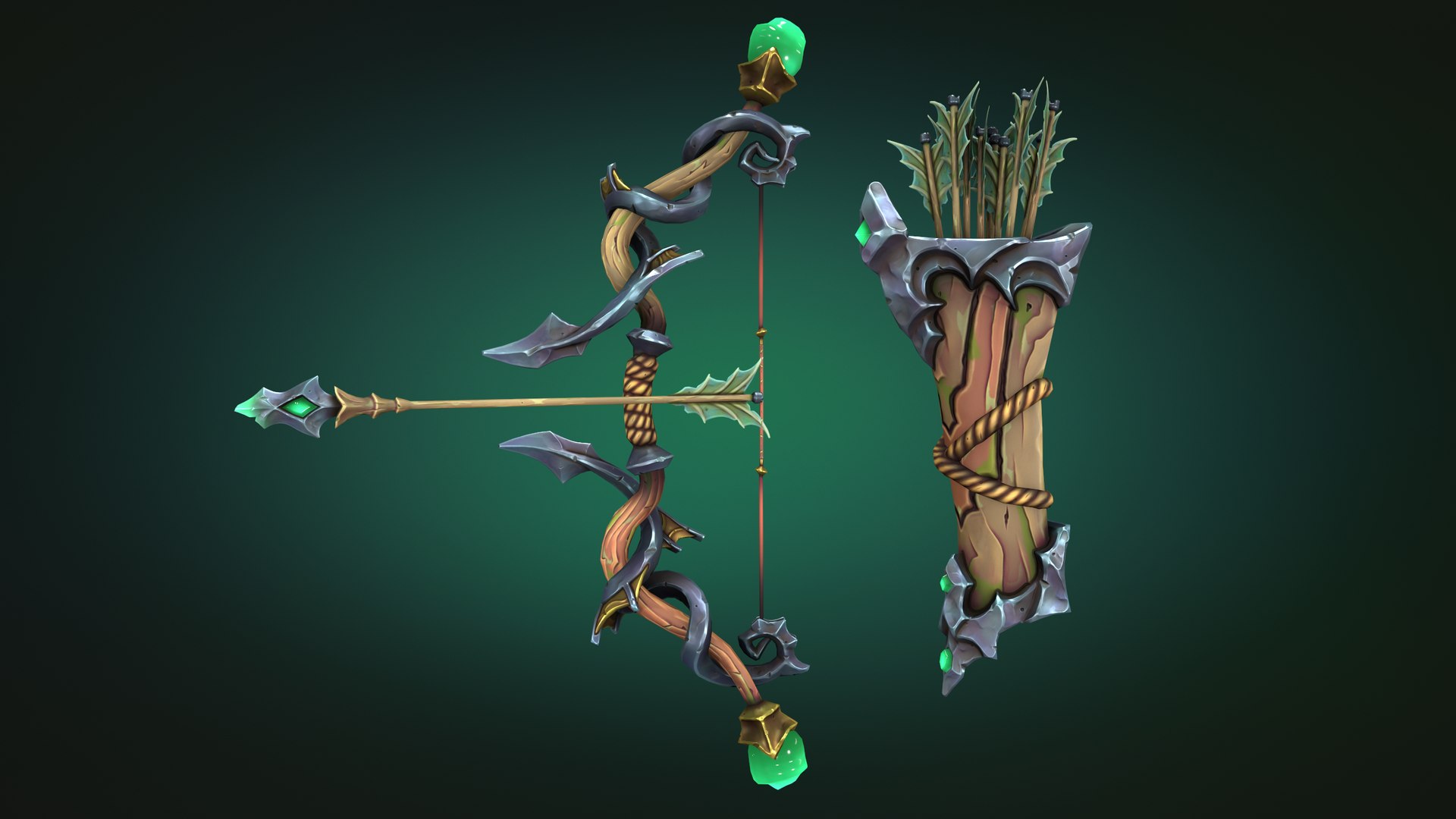 Coastal Bow And Quiver 3D Model - TurboSquid 2214801