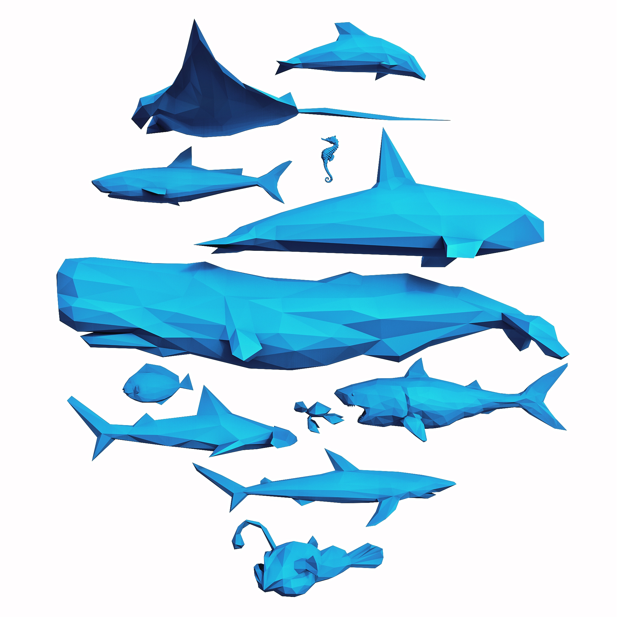 3D sea creatures - TurboSquid 1322601