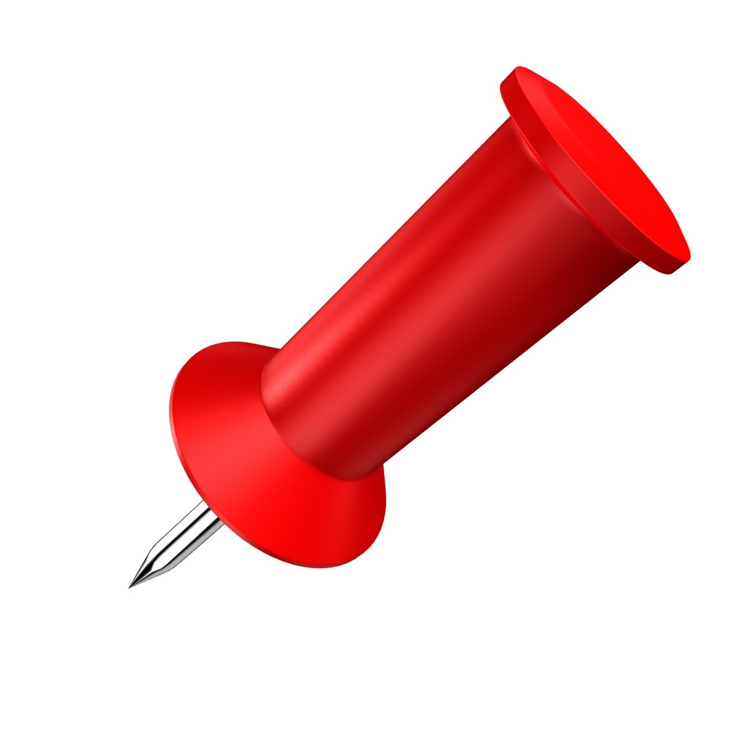 3D red push pin model - TurboSquid 2114431