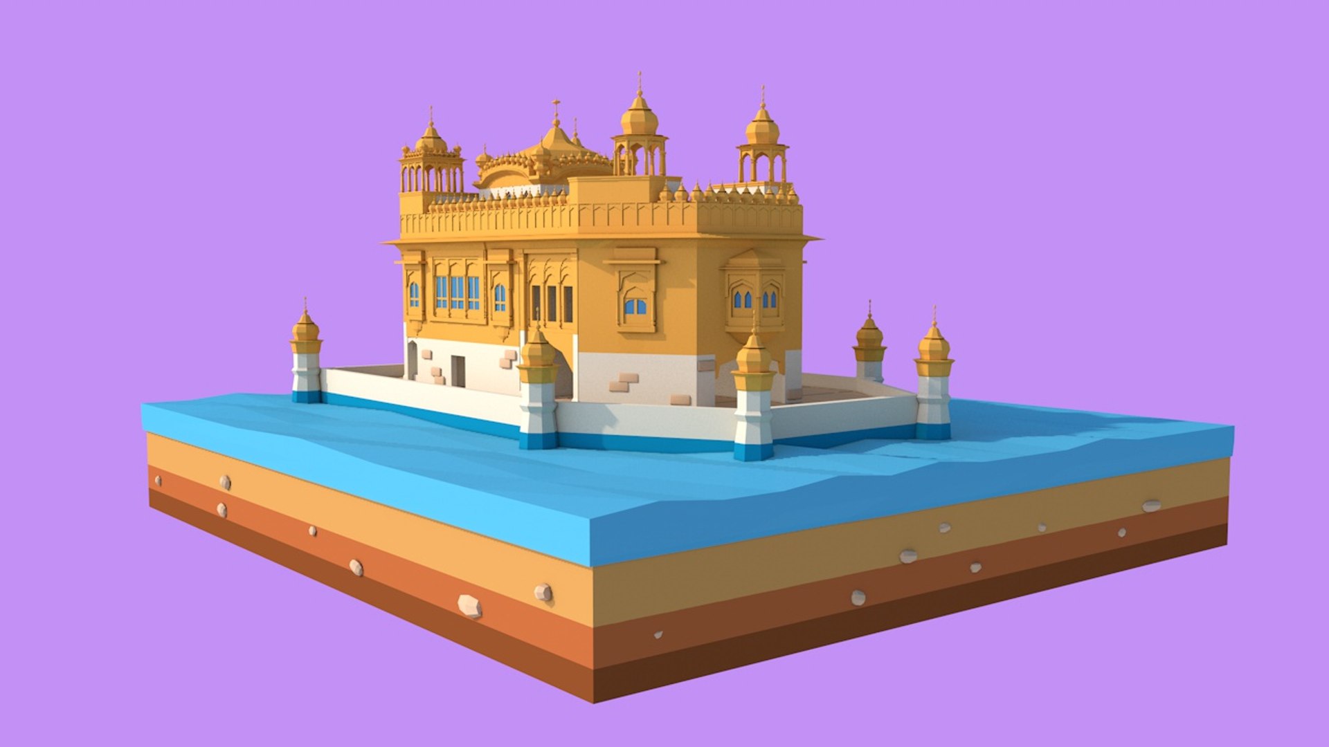 Cartoon Monument Model - TurboSquid 1406532