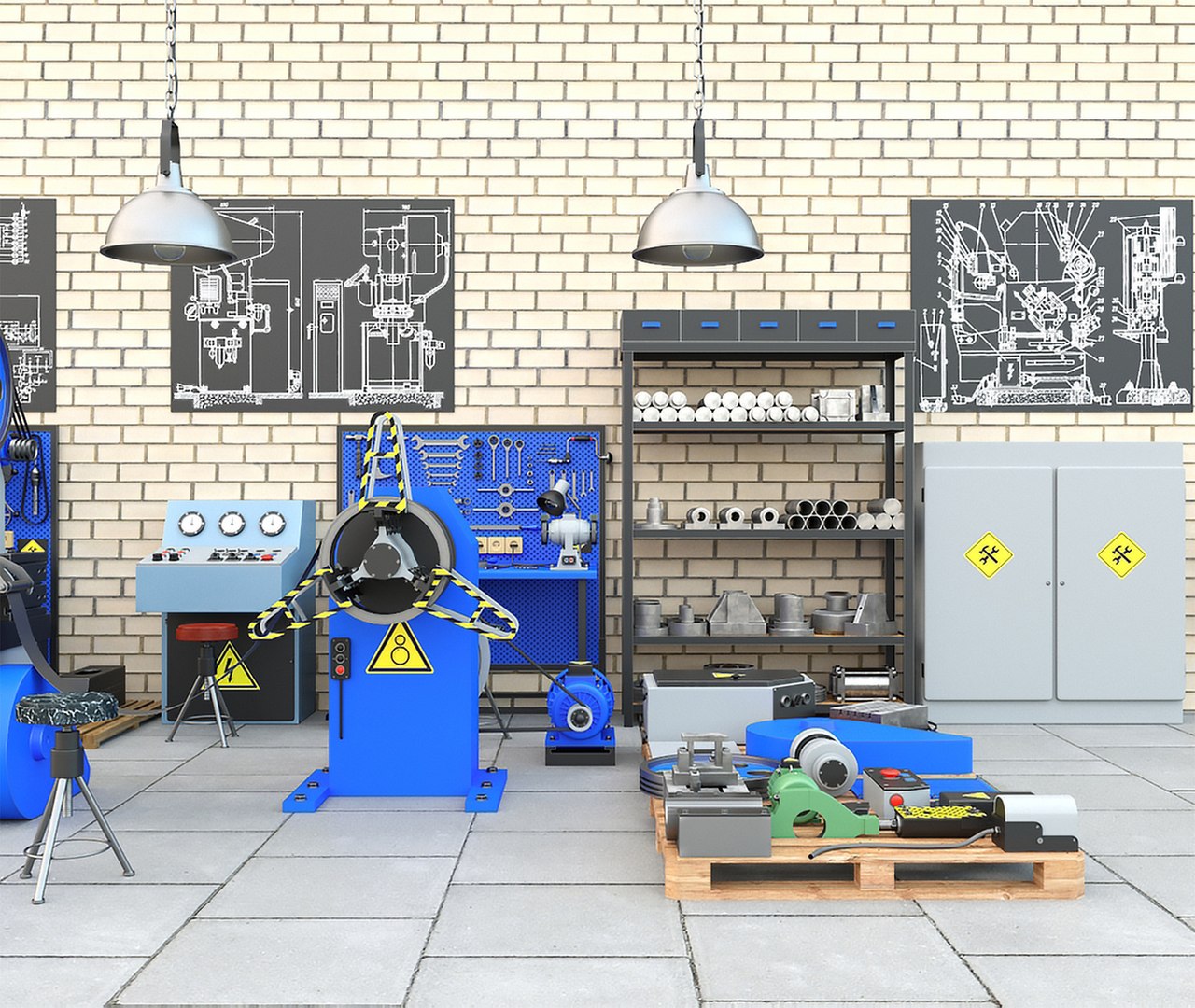 Mechanical Press Stamping Line - Collection For Industrial Interior ...