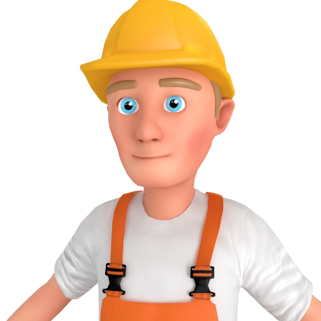 Cartoon Worker 3D Model - TurboSquid 1339282