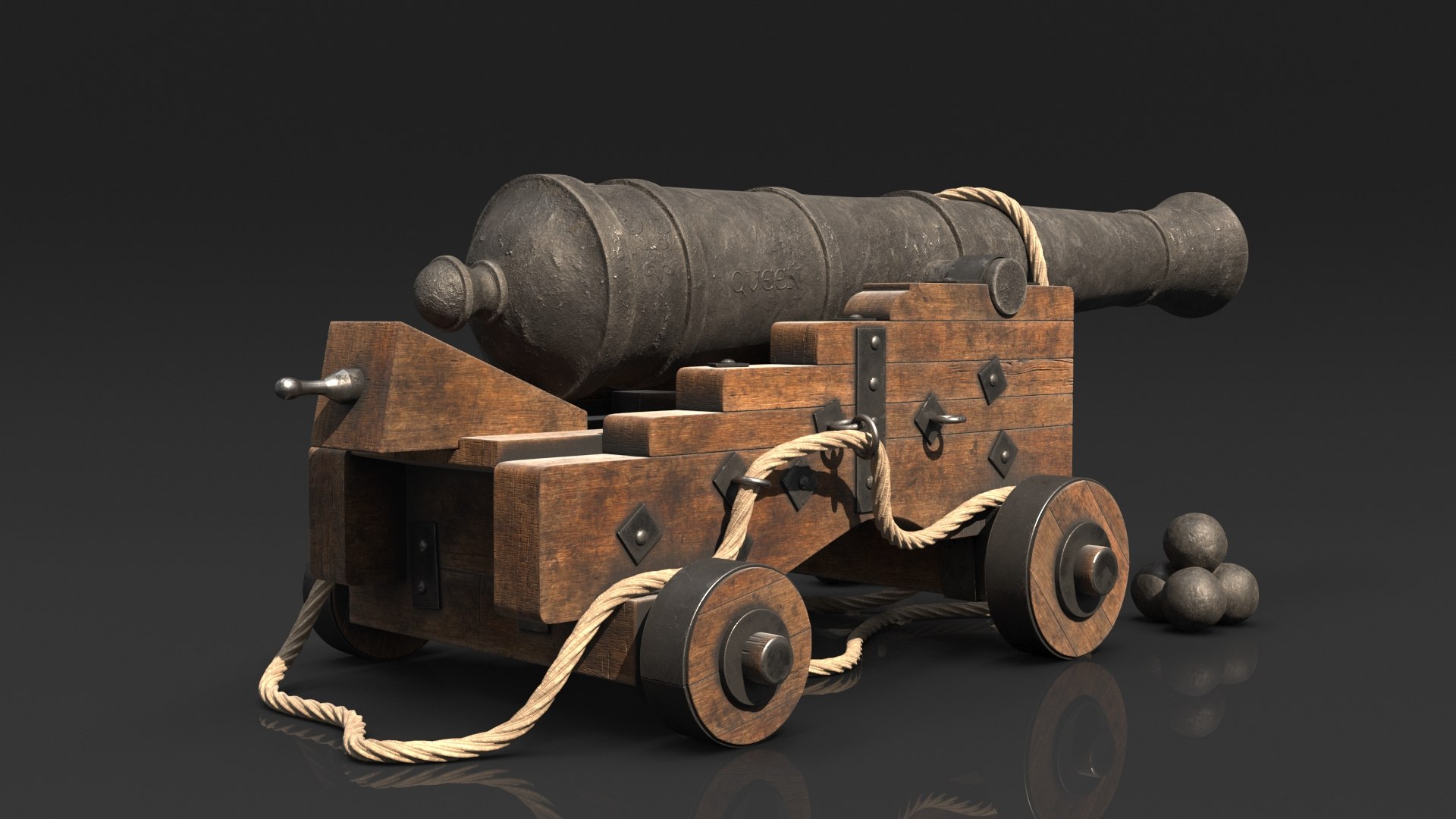 Medieval Gun 3D - TurboSquid 1846271