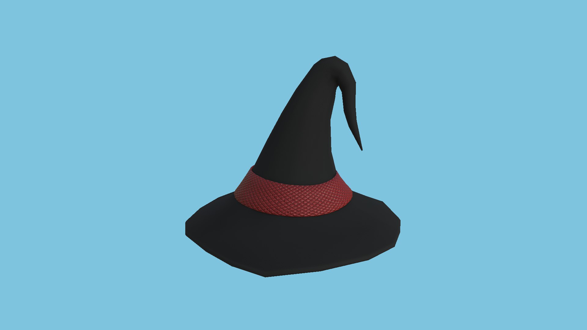Black Red Wizard Hat - Character Design Fashion Model - TurboSquid 1729014