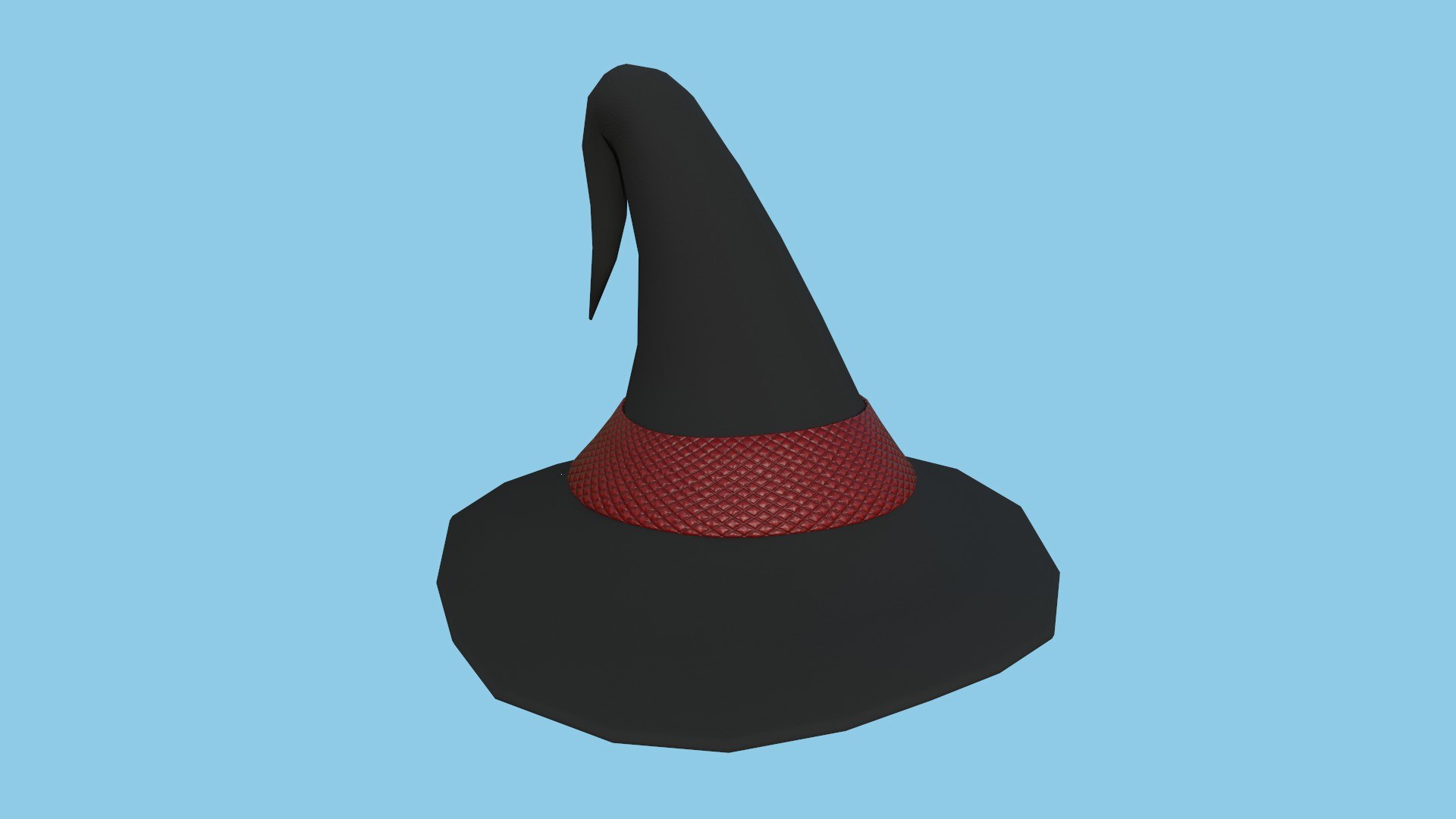 Black Red Wizard Hat - Character Design Fashion Model - TurboSquid 1729014