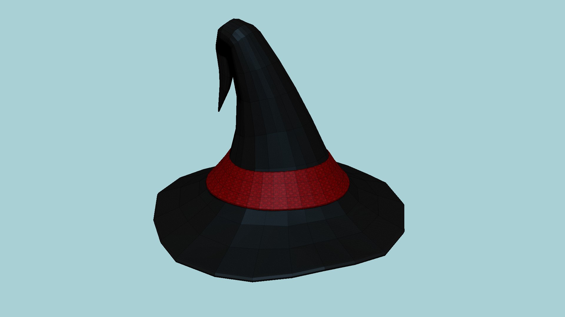 Black Red Wizard Hat - Character Design Fashion Model - TurboSquid 1729014