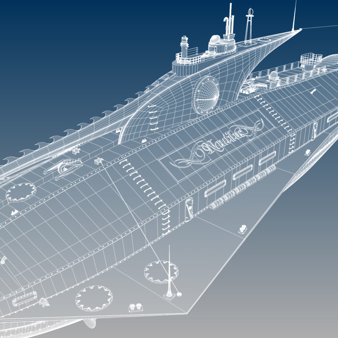 3d nautilus submarine jules verne model