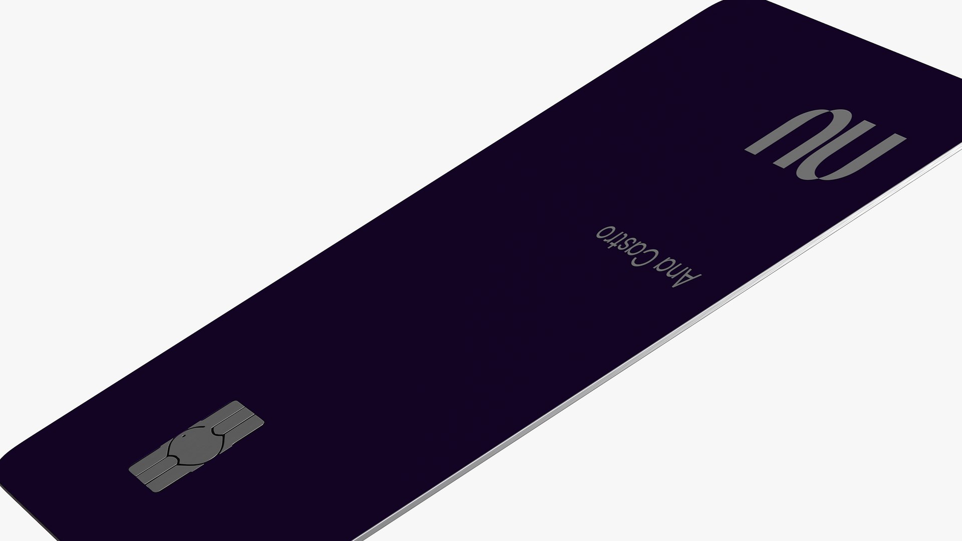 3D Nubank Ultraviolet Mastercard Black Credit Card - TurboSquid 2141794