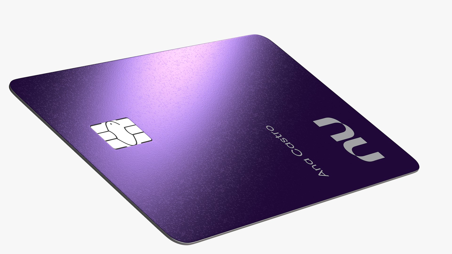 3D Nubank Ultraviolet Mastercard Black Credit Card - TurboSquid 2141794