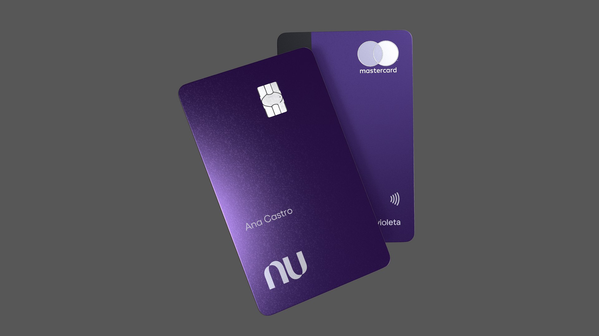 3D Nubank Ultraviolet Mastercard Black Credit Card - TurboSquid 2141794